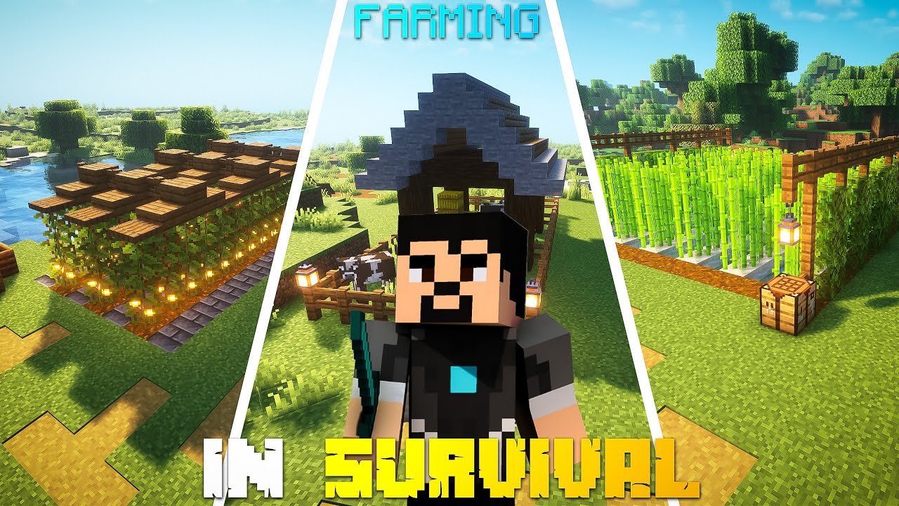 Minecraft: Build 3 Useful Mini Farm in your Survival - YouTube