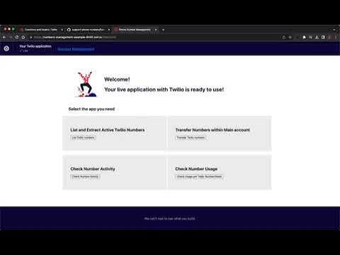 Twilio Number Management Function Setup - YouTube