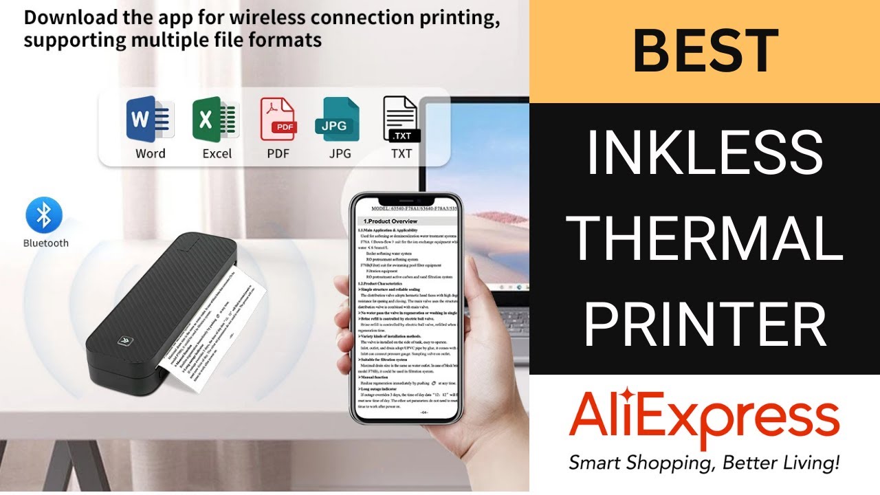 Best Inkless Thermal Printer on AliExpress | Portable A4 Bluetooth ...