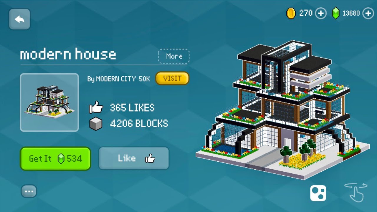 Block Craft 3D: Crafting Game #3852 | Modern House 🏠 - YouTube