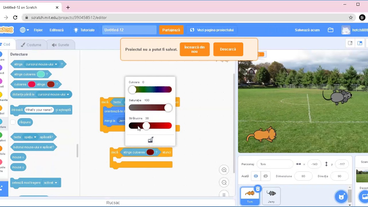 Tutorial soarecele si pisica - Scratch - YouTube