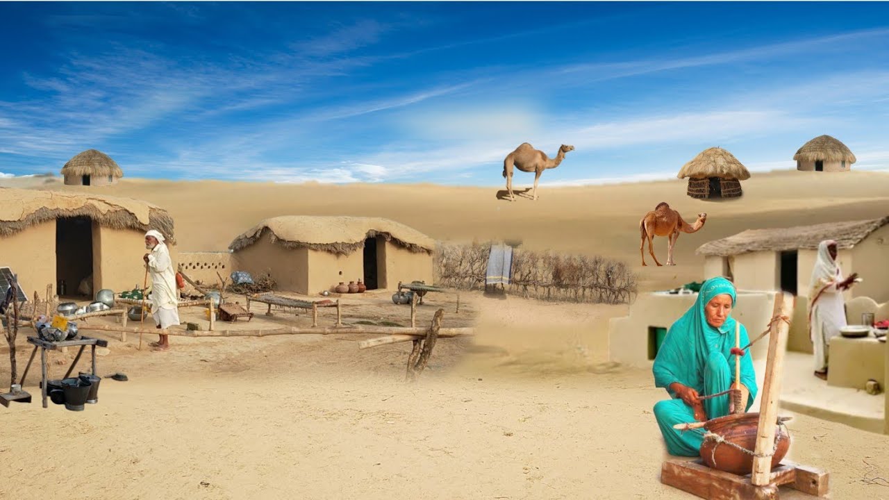People living in the desert and their beautiful mud houses|| and their ...