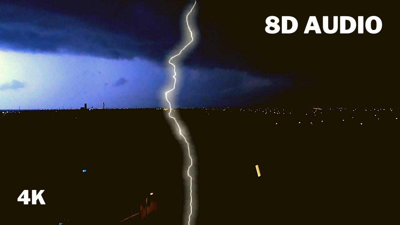 🎧8D HEAVY RAIN AND THUNDER SOUND! Relax into deep sleep! Use headphones ...