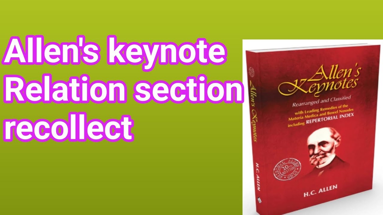 Allen's keynote Relation section explained - YouTube