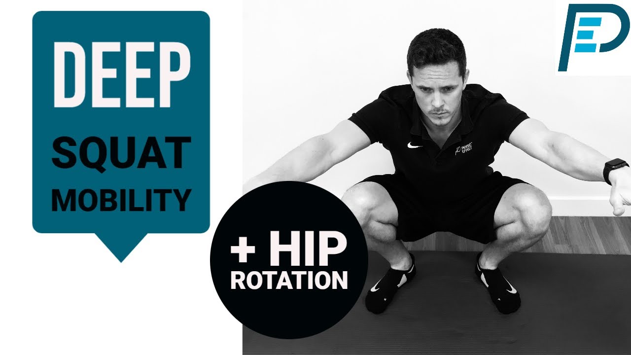 Deep Squat Mobility With Active Hip Rotations - YouTube