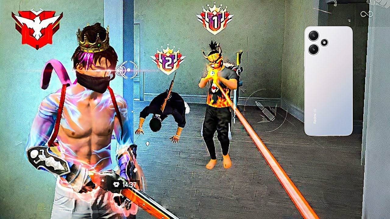 📲🦇 Free Fire Highlights Redmi 12 ⚡ Setting ⚙️ 90% Headshot Rate ⚡ ...