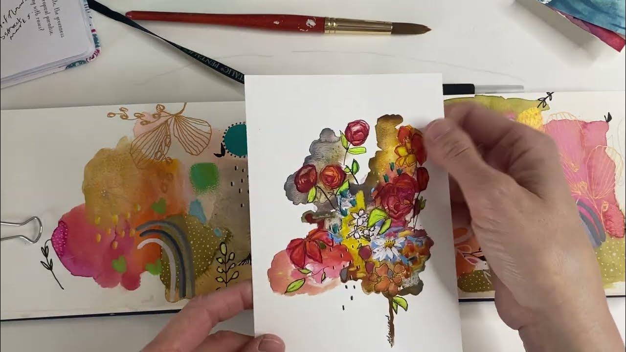 Watercolour art mark making and art journals. videos 1/4 - YouTube