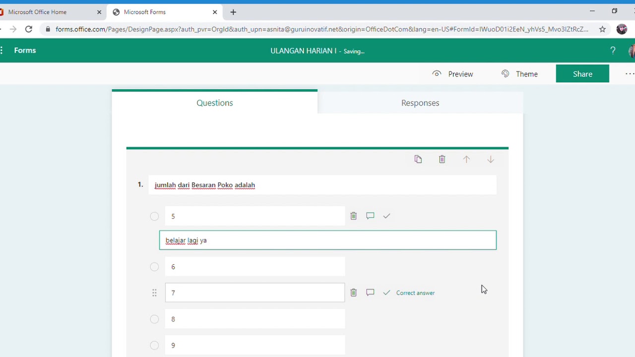 Membuat Soal Di Microsoft Form Office 365 YouTube Membuat Soal Di Microsoft Form Office 365 YouTube