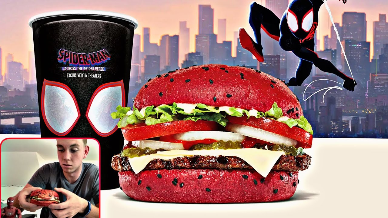 Trying New Spider-Man Burger King Meal - YouTube