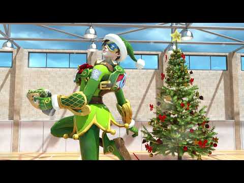 TRACER CHRISTMAS - OVERWATCH WALLPAPER ENGINE 4K