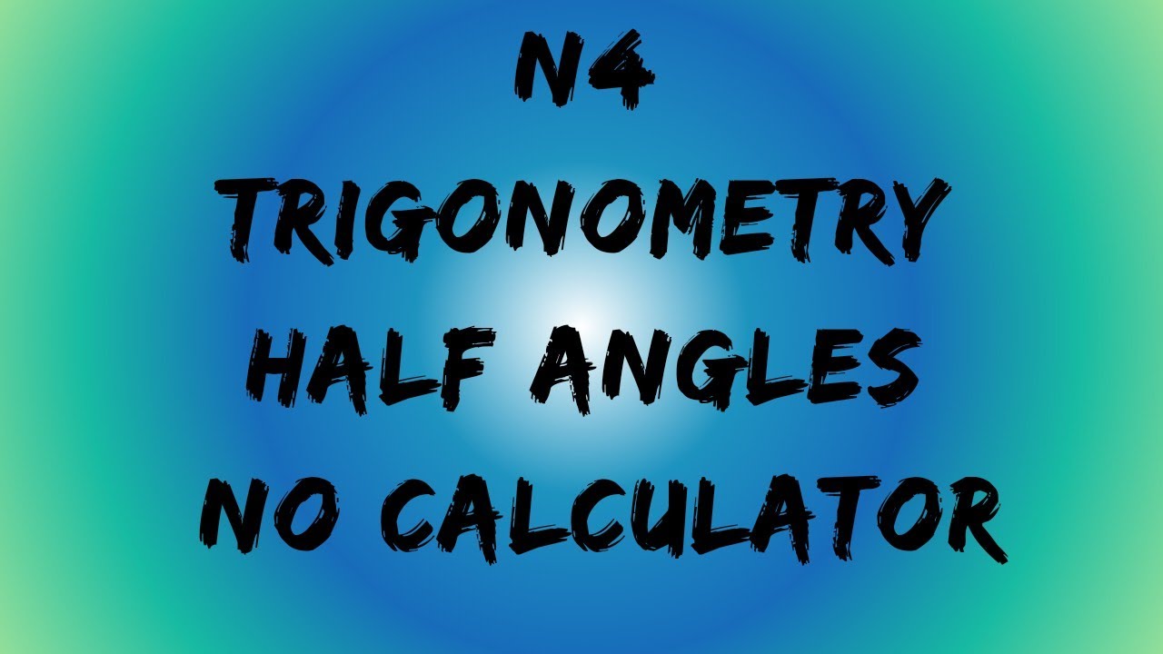 Trigonometry Half angle identity - YouTube