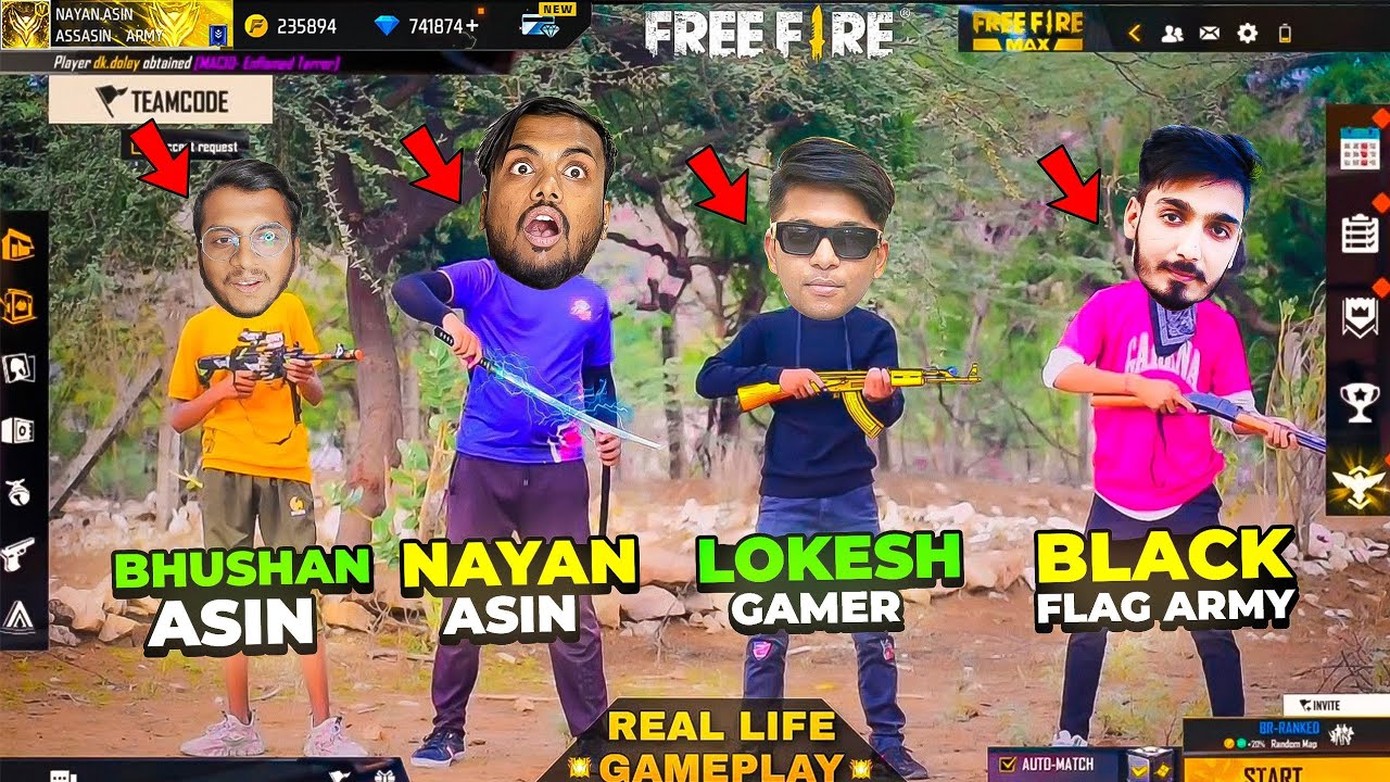 Free Fire in Real Life 11M Views Viral Video Reaction 😱 - Garena Free ...