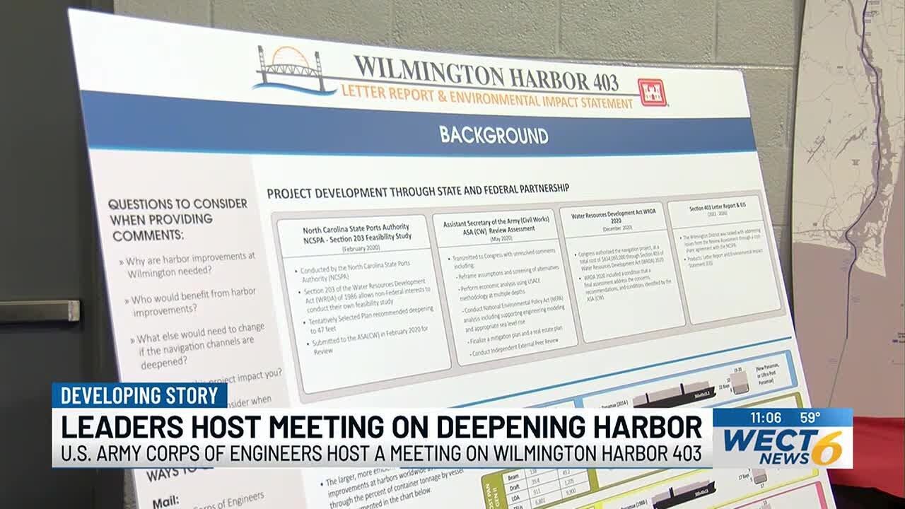 USACE holds last public meeting on deepening the Wilmington Harbor ...