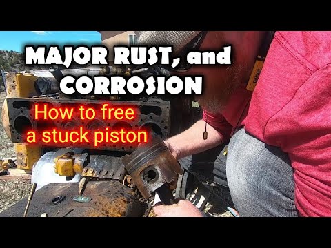 HOW TO REMOVE A STUCK PISTON USING FIRE!!! Cat 120 Motor Grader Project ...