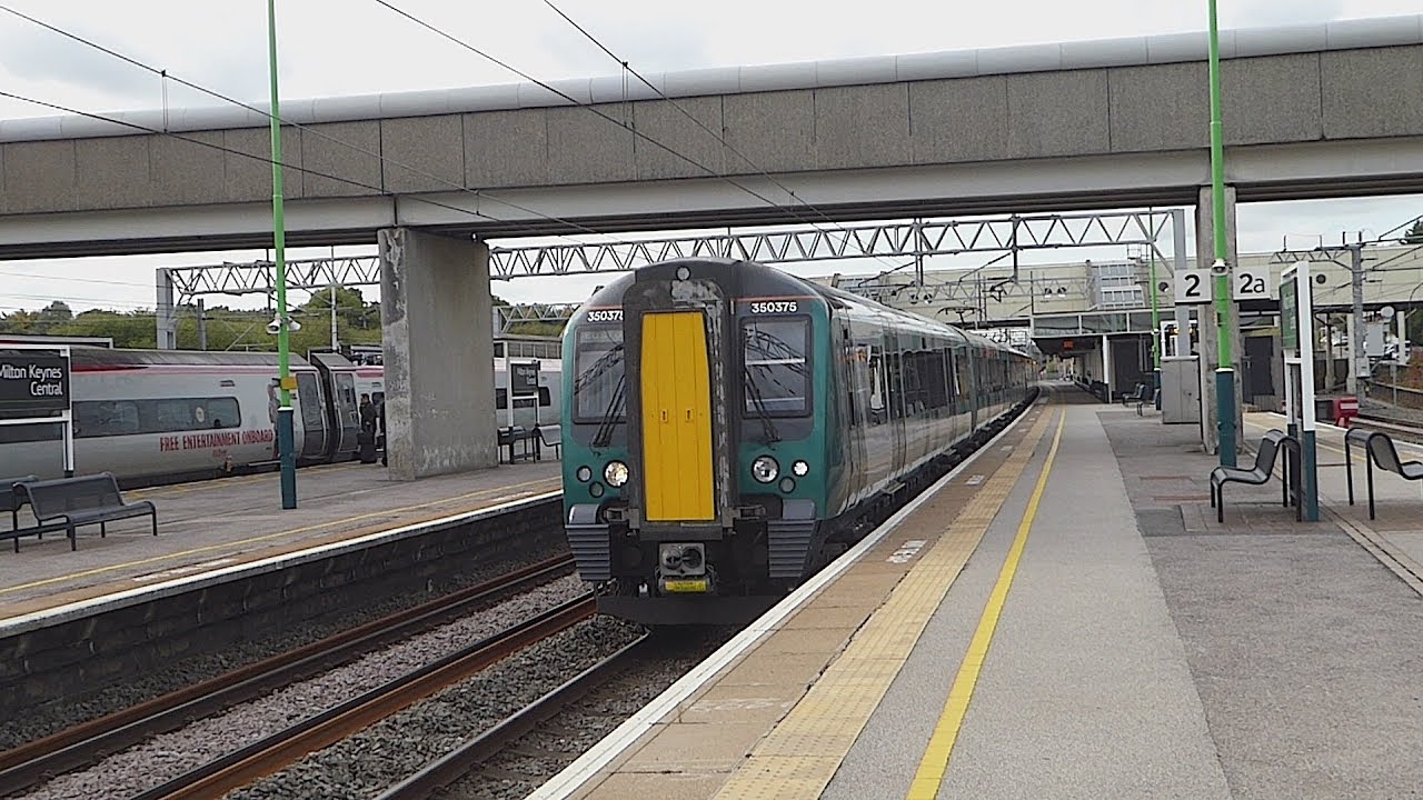 12-car LNWR Class 350 leaves Milton Keynes Central (12/9/18) - YouTube
