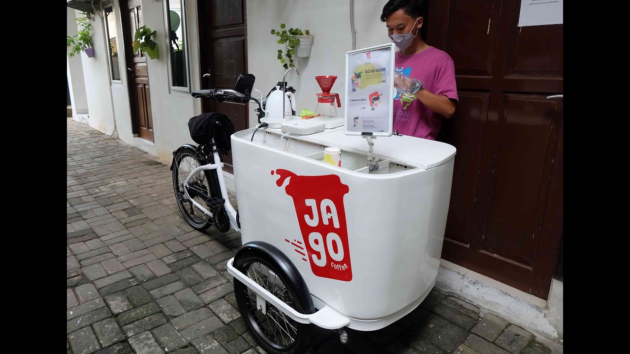 JAGO COFFEE : JUAL KOPI PAKE SEPEDA LISTRIK! PESENNYA PAKE DAN LANGSUNG ...