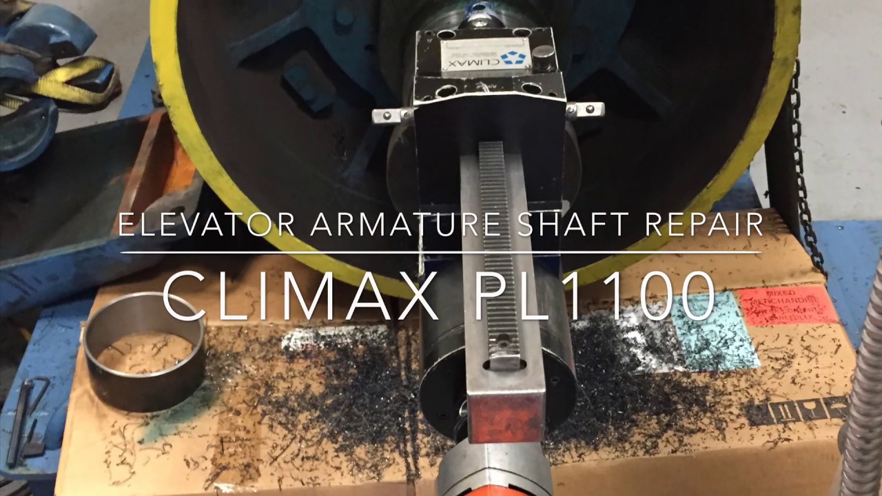 Climax PL1100 - Repairing Elevator Motor Armature Shaft - YouTube