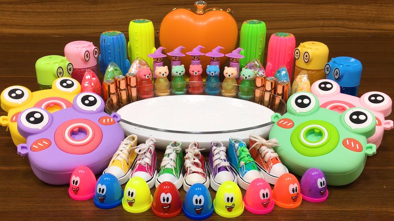 CRAB slime!!! Mixing random into GLOSSY slime!!!Satisfying YEN Slime ...