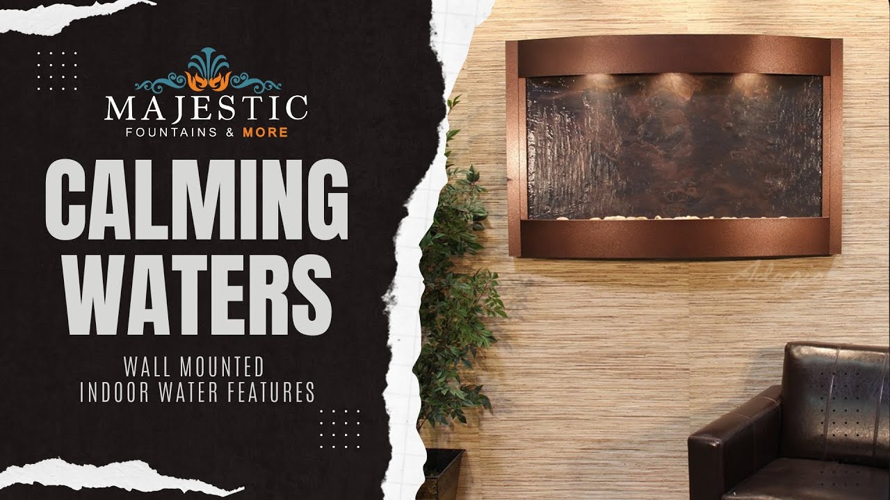 Calming Waters 35"H x 54"W - Indoor Wall Fountain - YouTube