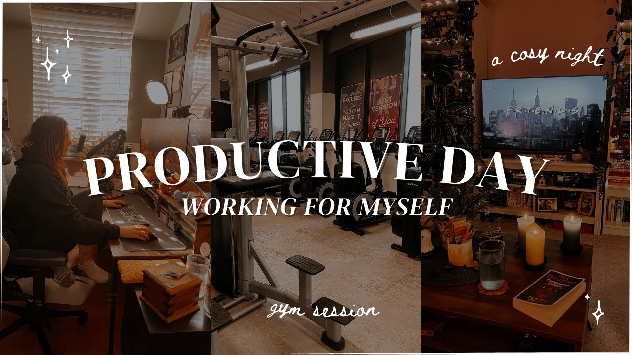 A self-employed day in my life productivity, small biz + my first gym ...