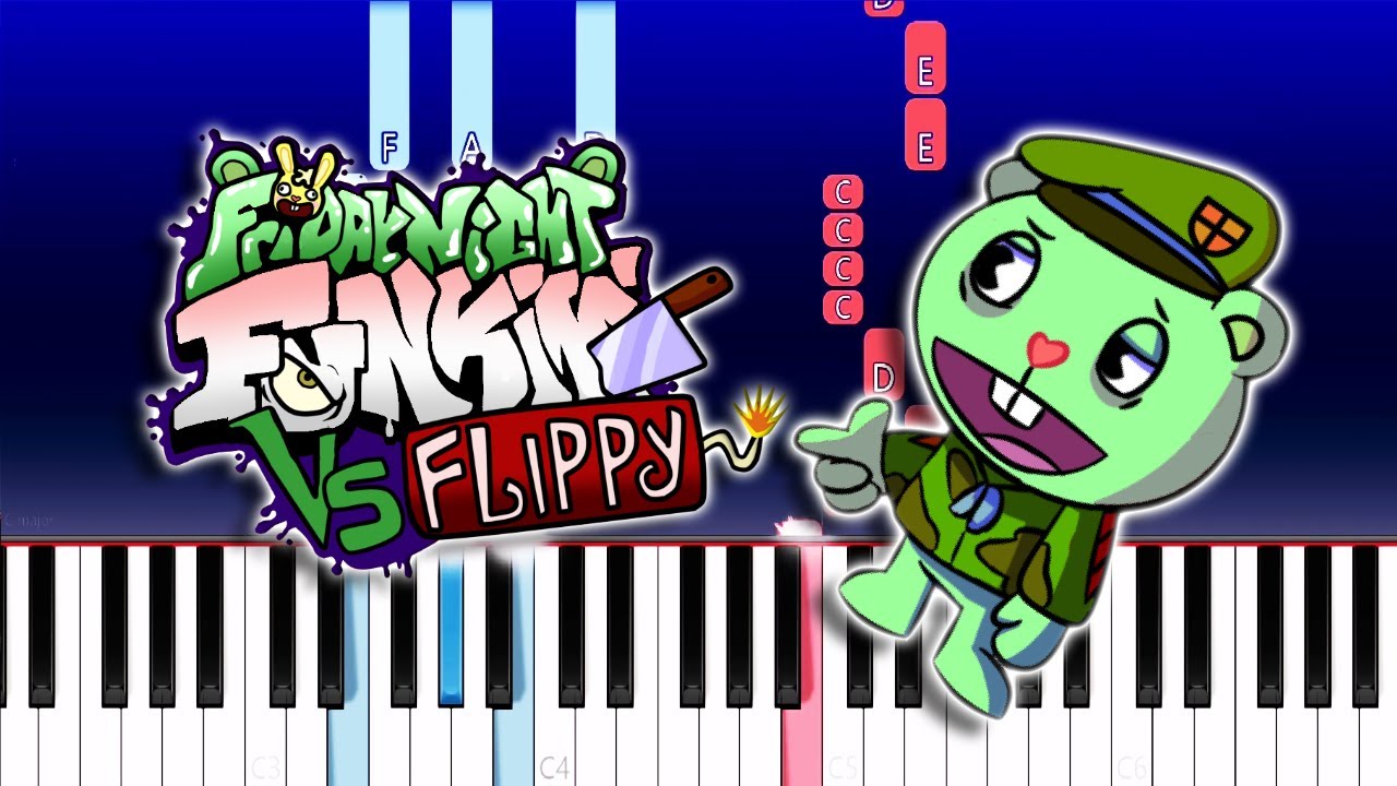 Friday Night Funkin' - V.S. Flippy - Happy tree land (Piano Tutorial ...