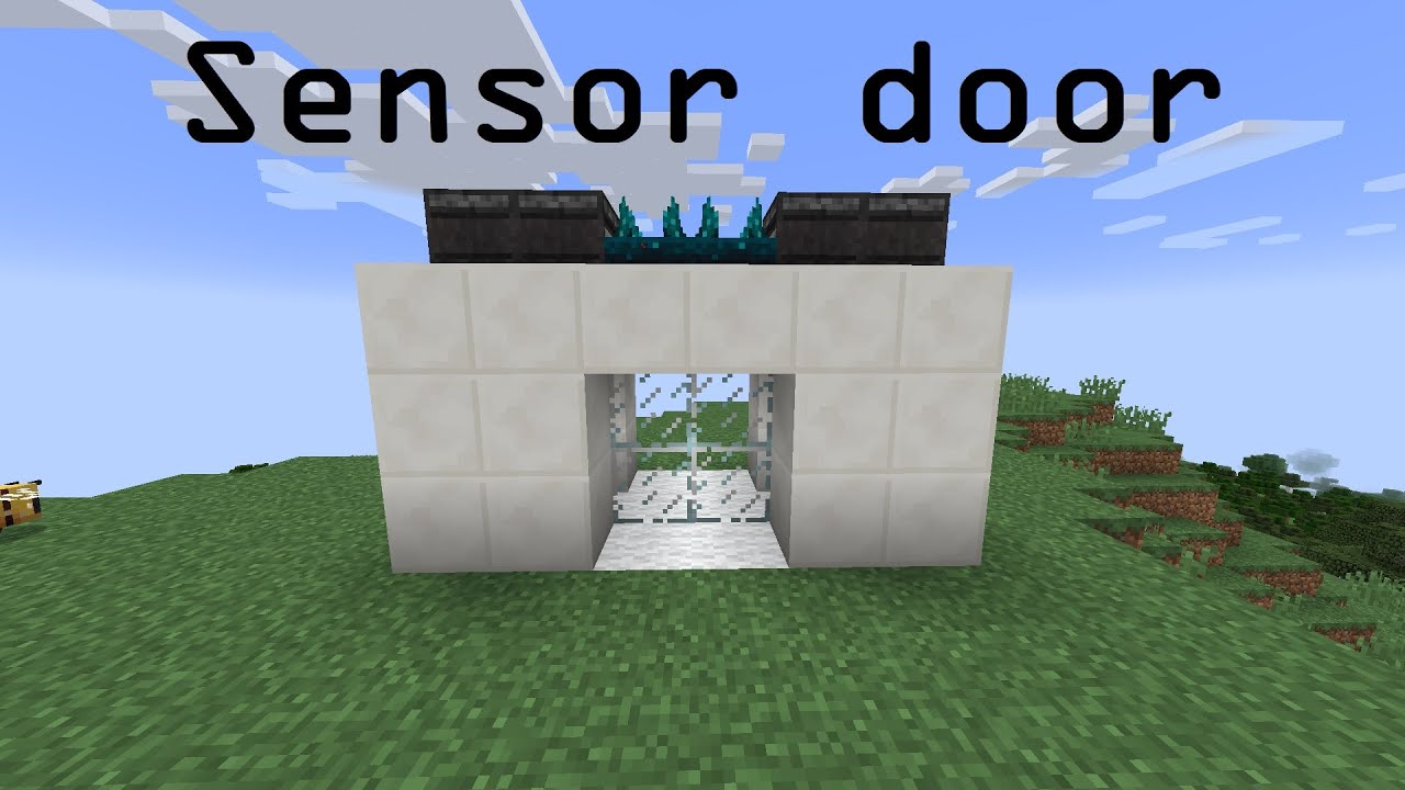 Minecraft - Automatic Sensor Door - YouTube
