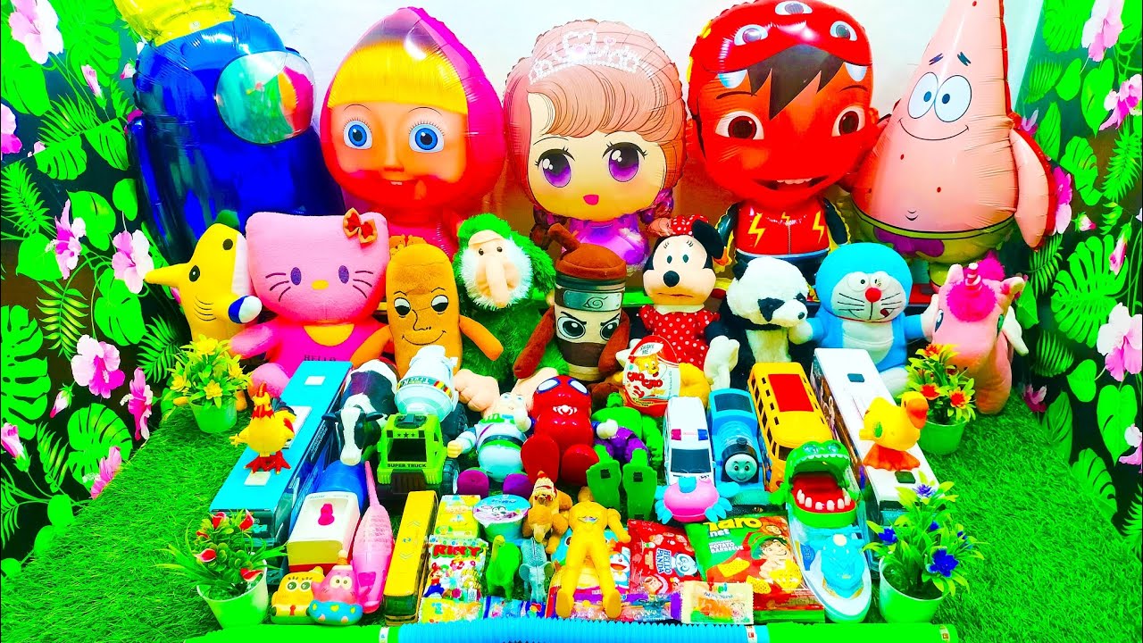 Hunting Balon Boneka Permen yupi Baby shark Marsya Upin Ipin Keropi 44 ...