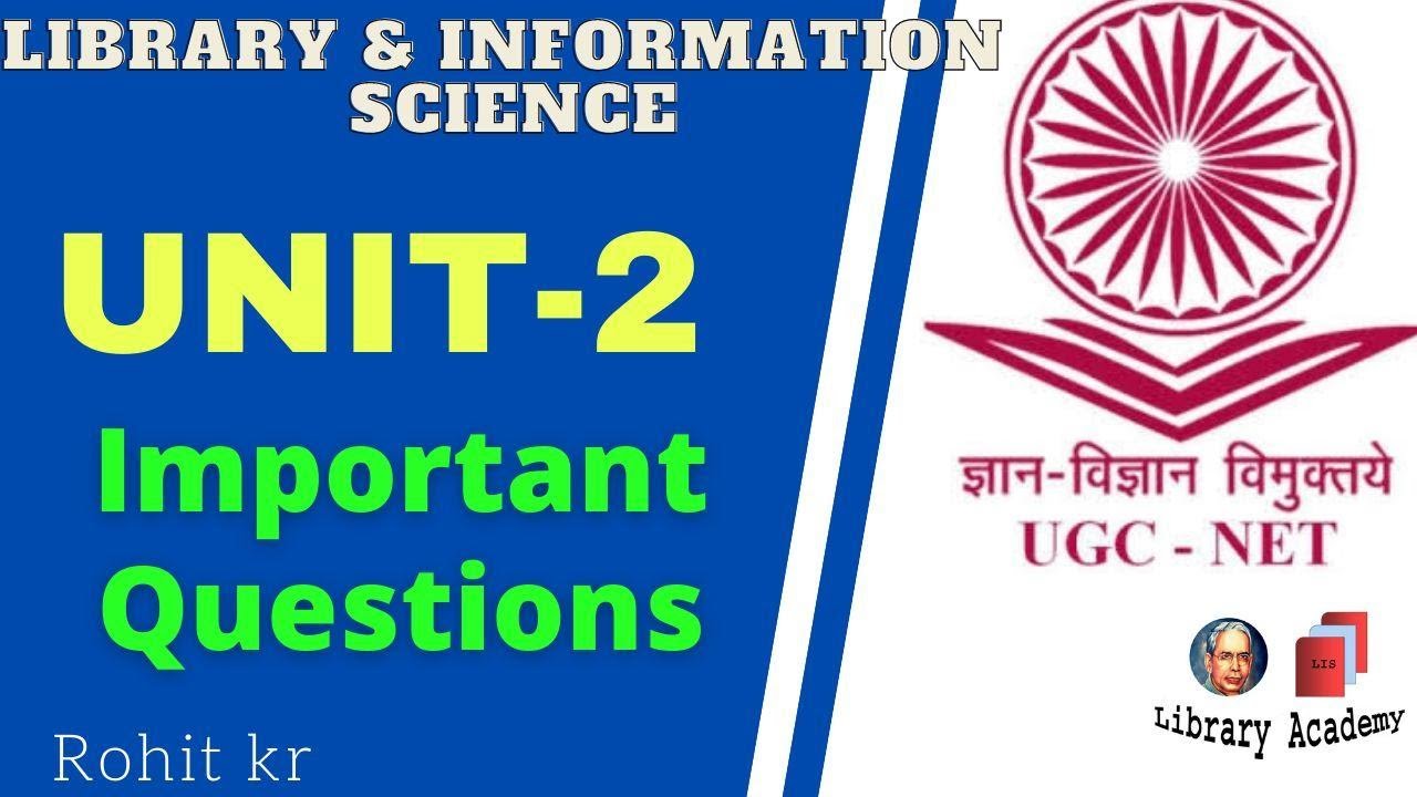 Important questions of library science UGC net| How to crack NET ...