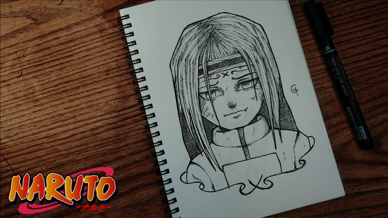 how to draw easy | Neji Hyuga from Naruto #howtodraweasy #nejihyuga # ...