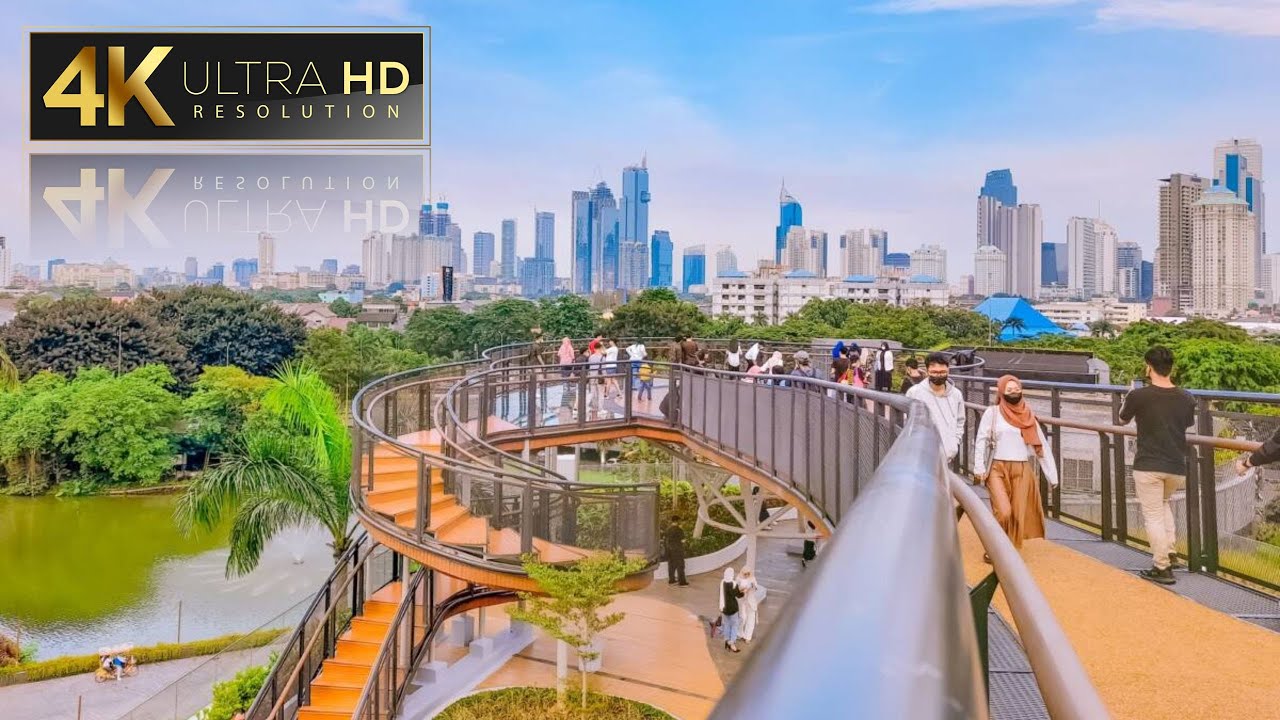 "Senayan Skywalk" Walk tour 🇮🇩 - 4K Jakarta walkthrough - YouTube