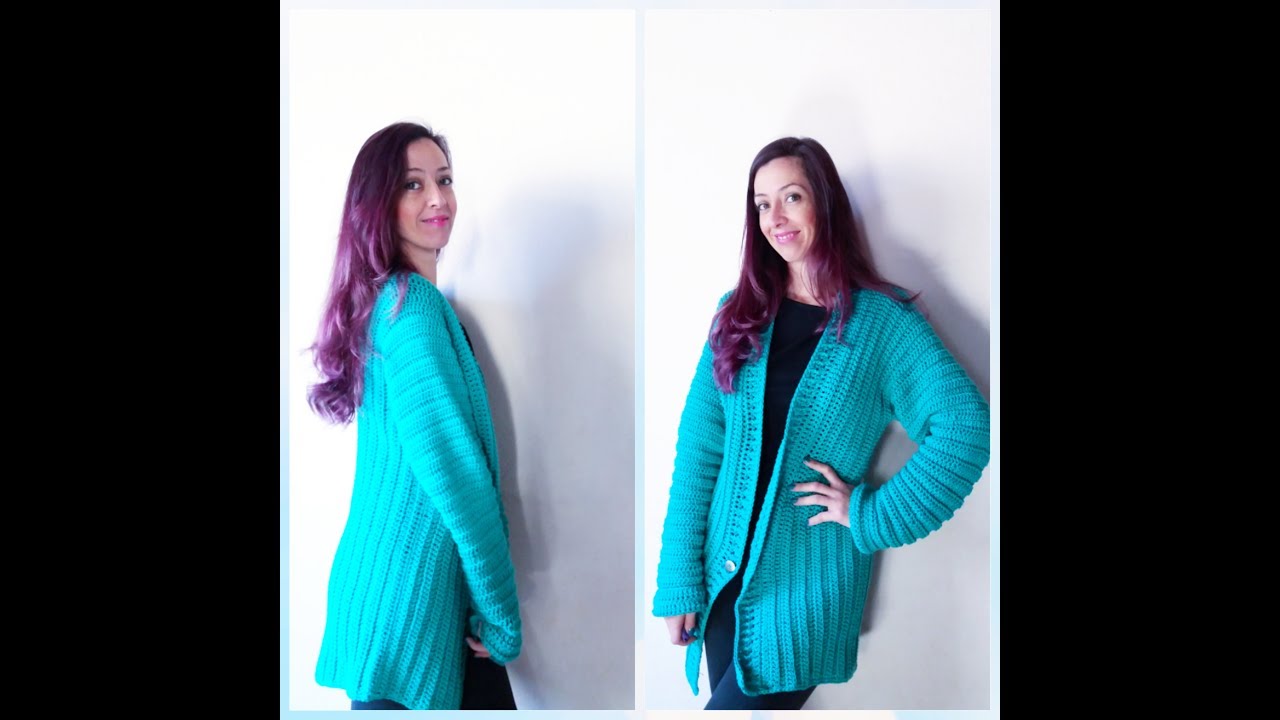 Casaco Fácil em Croche - YouTube