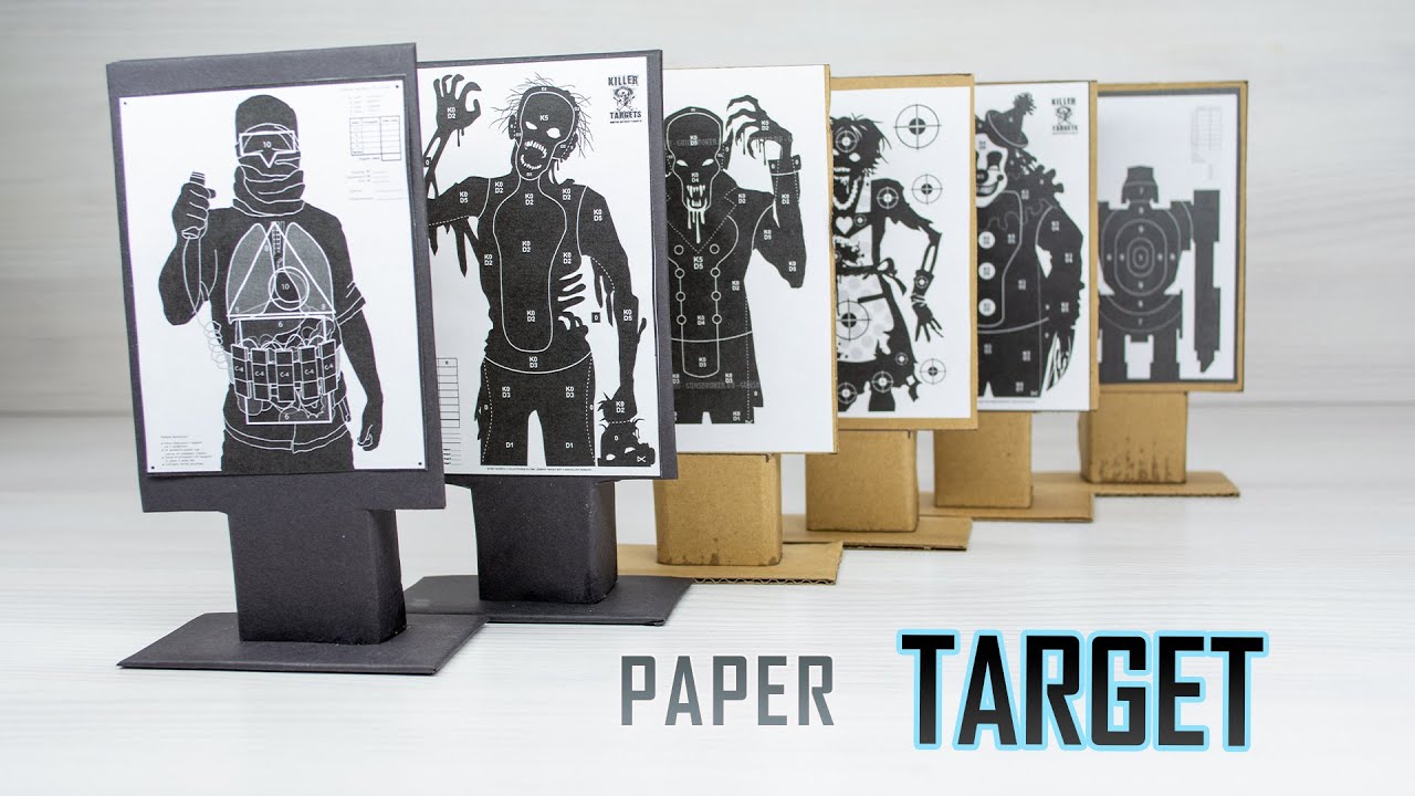 How to make a Paper TARGET - Paper target for shooting - YouTube