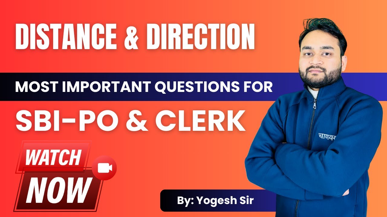 Distance & Direction || For SBI PO & CLERK || By Yogesh Sir #reasoning ...