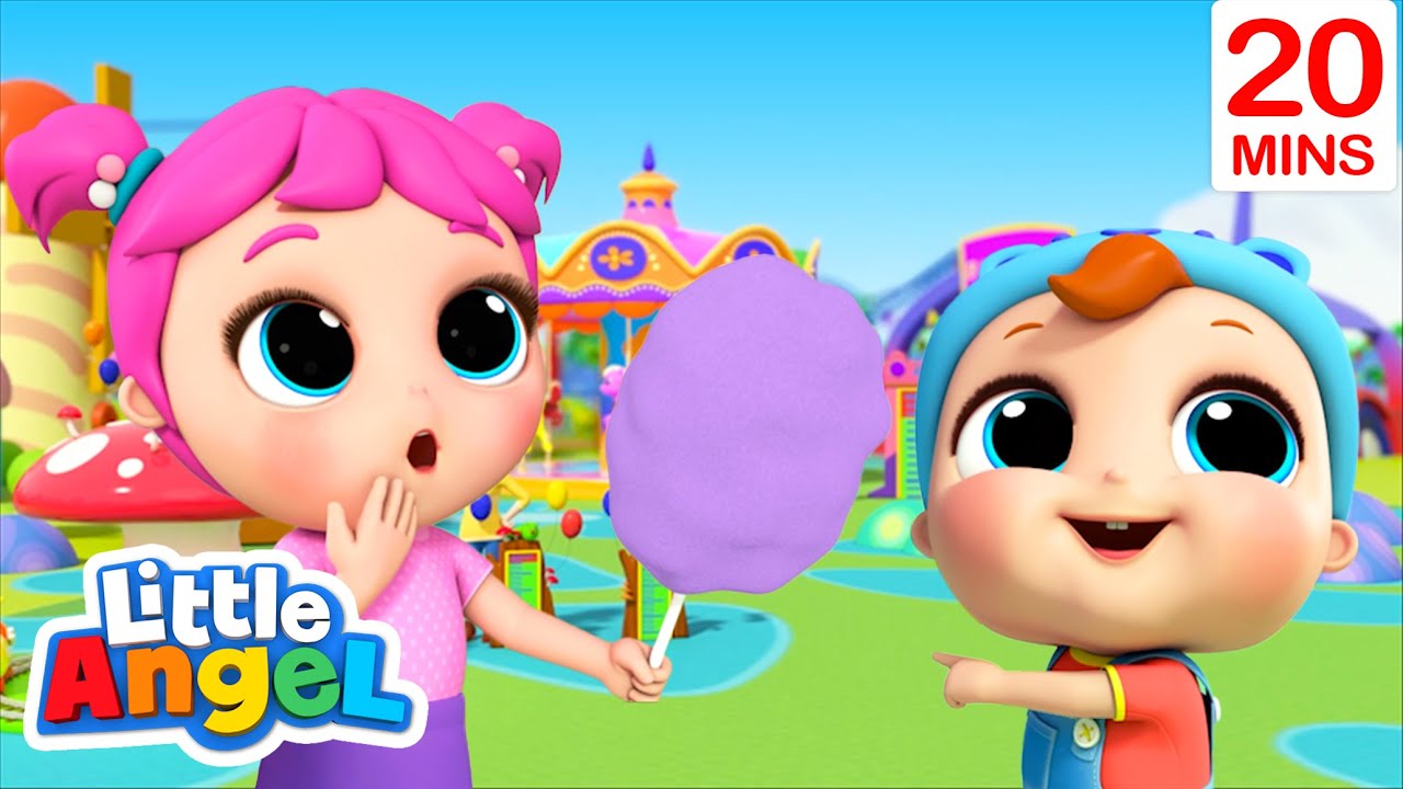 Trip To A Theme Park! | Little Angel Songs & Nursery Rhymes - YouTube