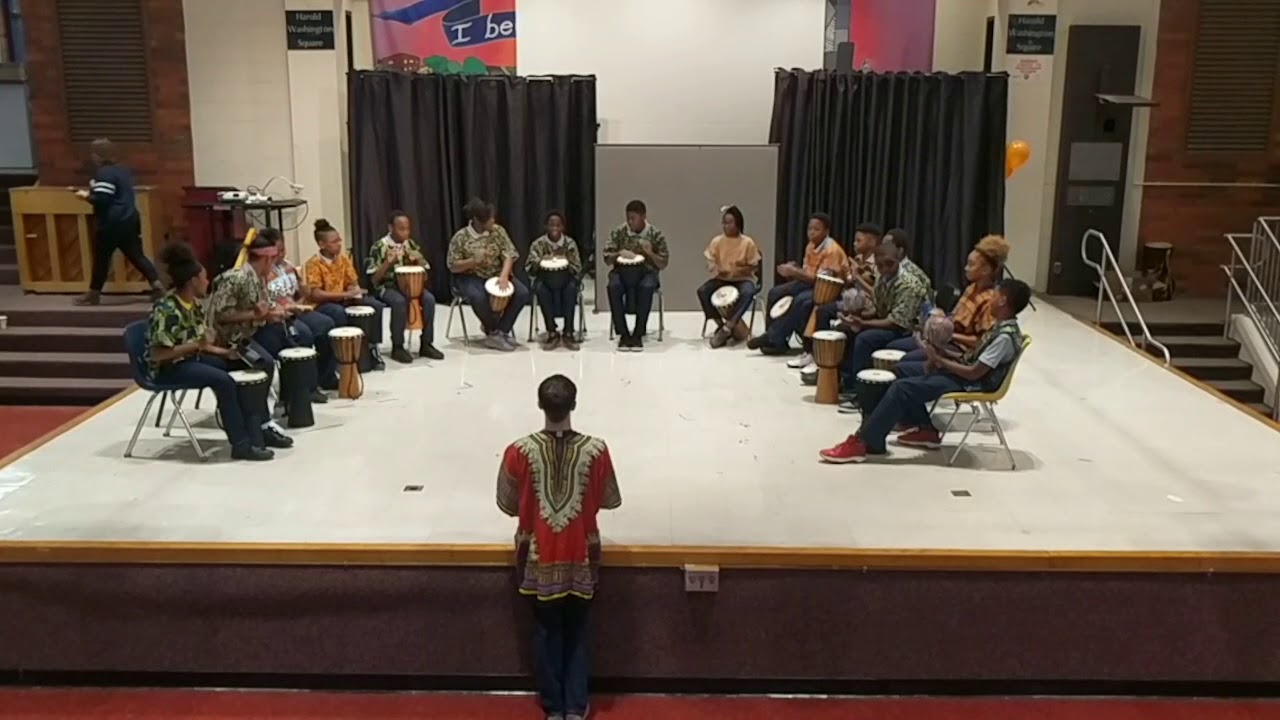 African Drum Ensemble, Winter 2017, KIPP Bloom College Prep - YouTube