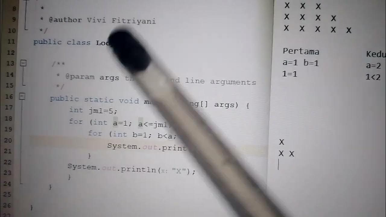 FOR_LOOPING SEGITIGA JAVA - YouTube