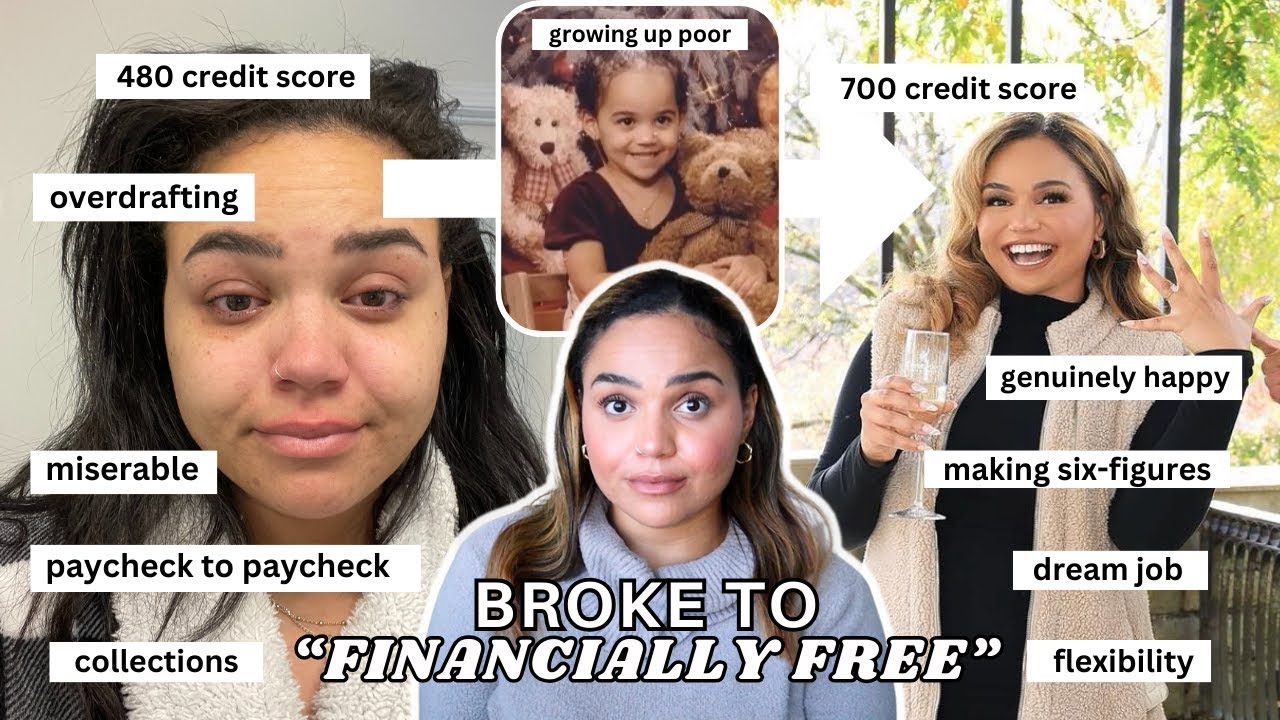 BROKE TO FINANCIALLY FREE // Growing up poor, broke in my early 20's to ...