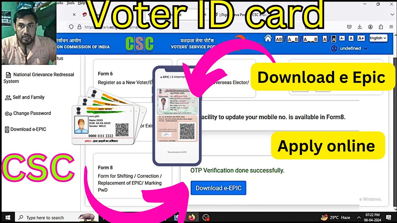 How to Download Electronic Voter card with CSC/Voter Card Correction ...