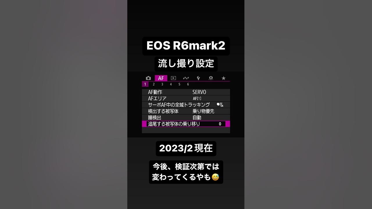 R6mark2 流し撮り設定 2023/02現在【ショート】 - YouTube