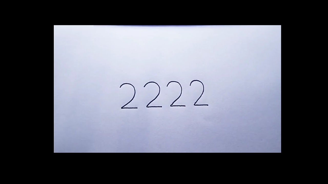 How To Draw A Rabbit From Number 2222 Rabbit Drawing Easy Step By Step ...