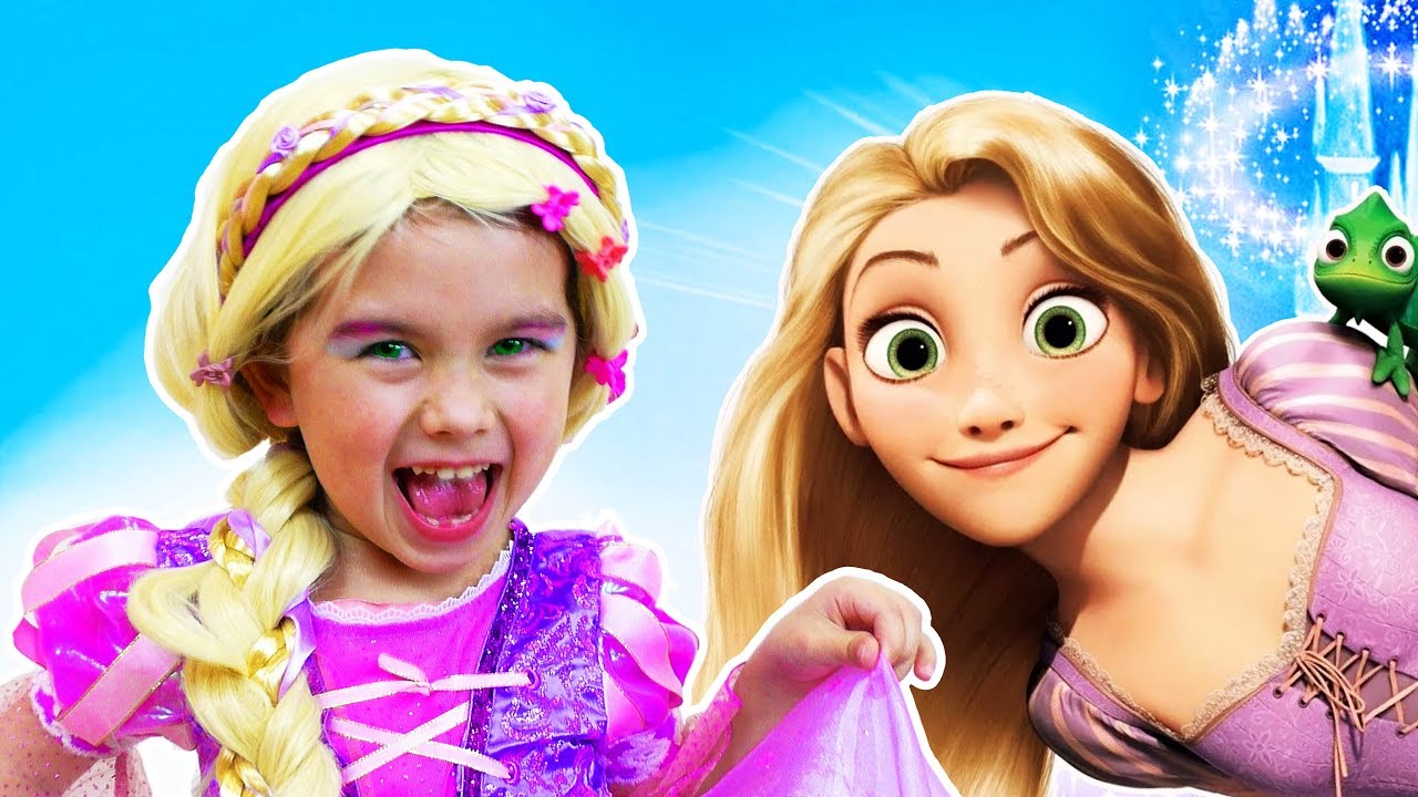 Rapunzel story | Rapunzel goes to the princess ball | Genie and Fairy ...