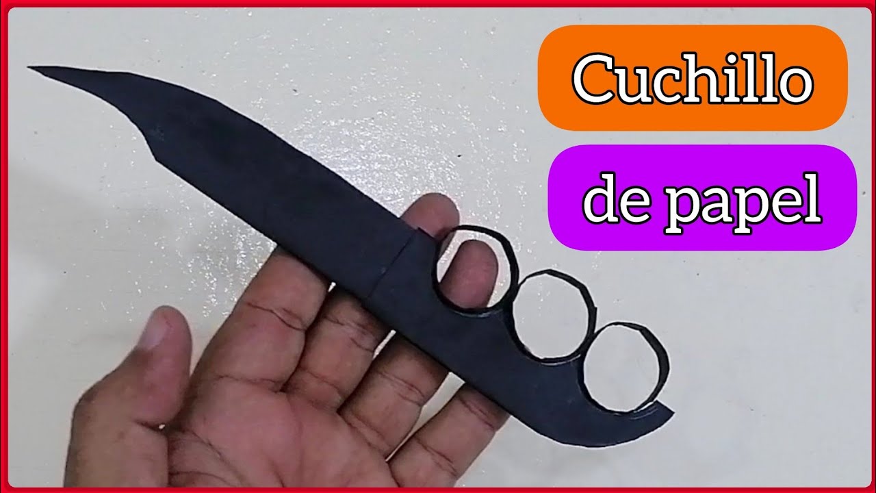 Cuchillo de origami - Como hacer un Cuchillo Kunai de papel fácil - YouTube