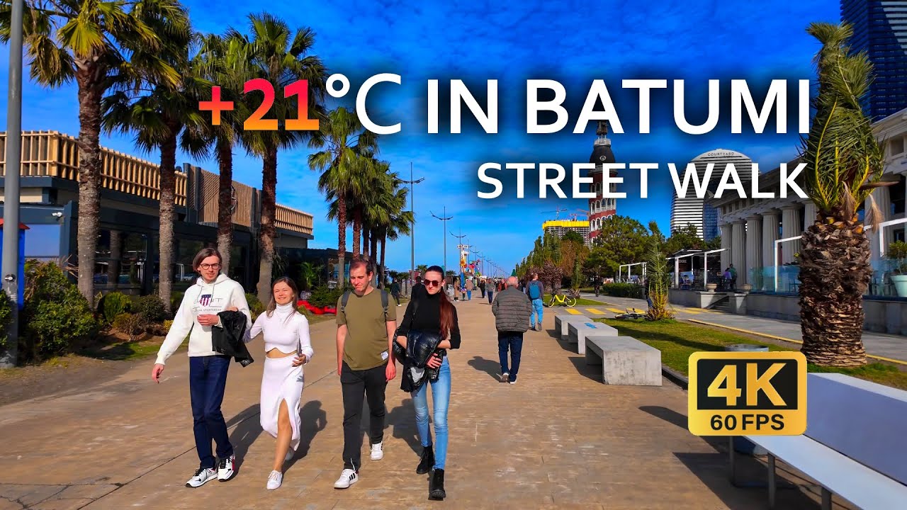 WINTER walking tour in Batumi. It's INCREDIBLY warm in February! - YouTube