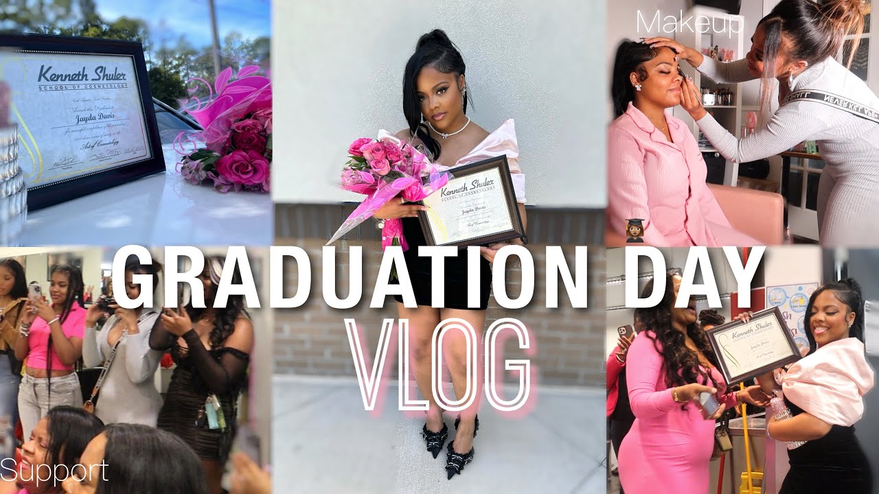 VLOG : I GRADUATED FROM COSMETOLOGY SCHOOL!! 🎓🎀 !! Giveaway + GRWM ...