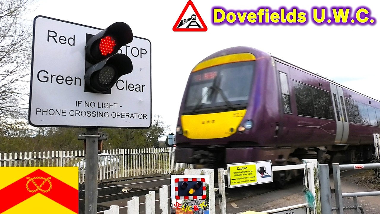 Dovefields (User-Worked) Level Crossing, Staffordshire - YouTube