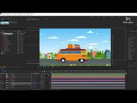 2D Car animation in after effect | After 2d tutorial - YouTube