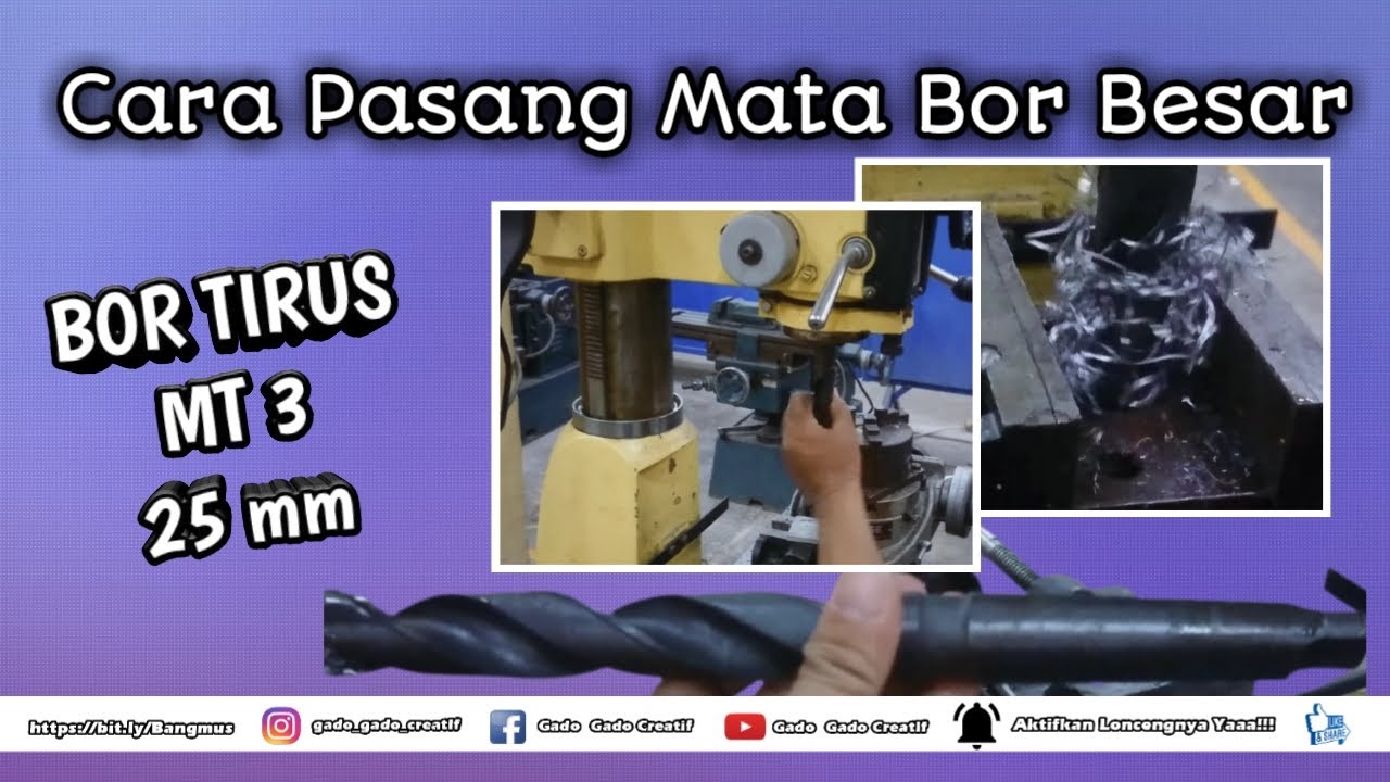 Cara Pasang Mata Bor BESAR (Diameter 25 mm) TIRUS MT 3 Langsung Ke ...
