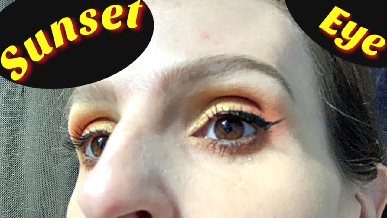 SUNSET EYE MAKEUP TUTORIAL! - YouTube