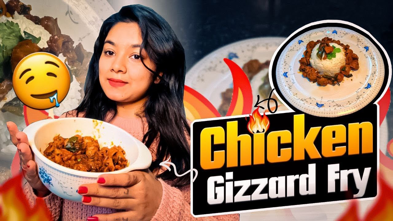 Chicken gizzard fry 😋 | gizzard recipe | chicken gizzard fry in Kannada ...