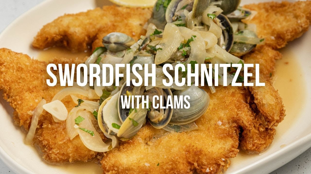 Swordfish Schnitzel with Clams - YouTube